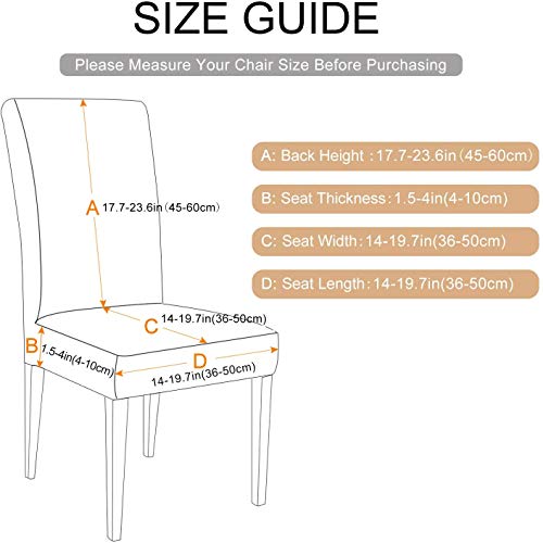 Geometry Chair Cover Dining Elastic Chair Covers Spandex Stretch Elastic Office Chair Case Removable HP26 4PCS