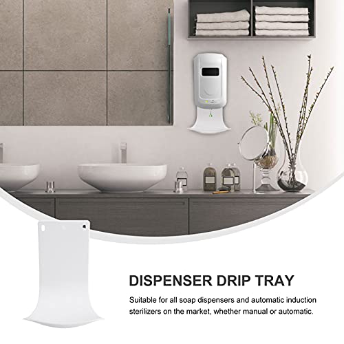 Cabilock 1pc Plastic Water Tray Soap Dispenser Wall Mounted Spray Under Dispenser Trays Soap Catcher Tray Soap Catch Tray Hand Dispenser Drip Tray Mist White Handwashing Fluid Gel