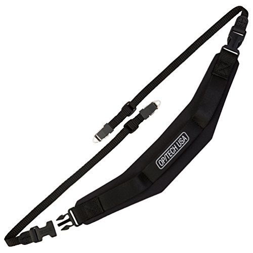 OP/TECH USA Super Pro Camera Strap B – Neoprene Neck Strap with Quick Release for Medium Format Cameras, Non-Slip Grip, Adjustable 36-45", Supports Up to 15 lbs, Made in USA