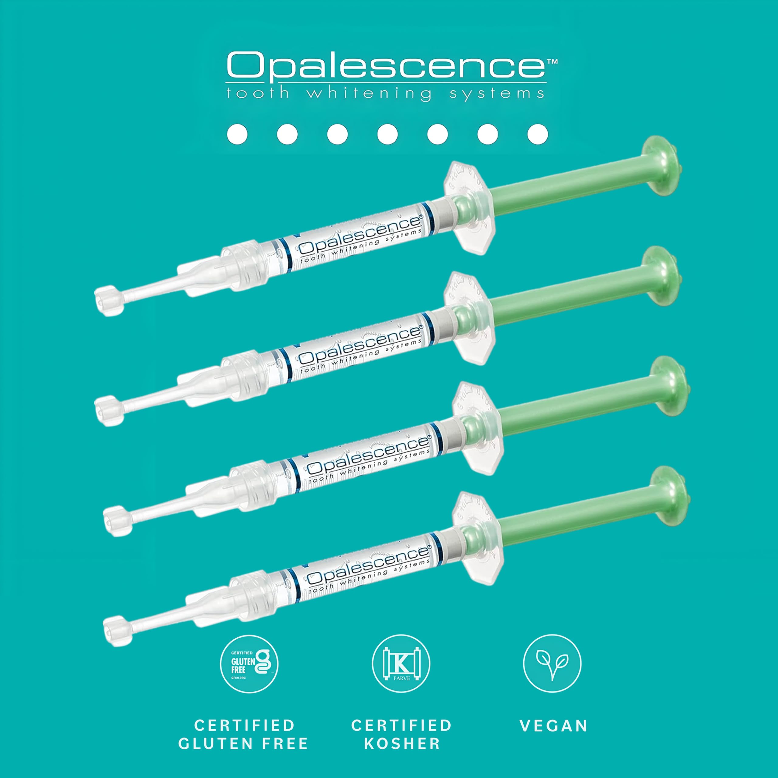 Opalescence 35% CP Mint - Gel Syringes Teeth Whitening - Refill Kit (2 Packs / 4 Syringes Total) Carbamide Peroxide Gel. Made by Ultradent. Tooth Whitening Refill Syringes 5197-2