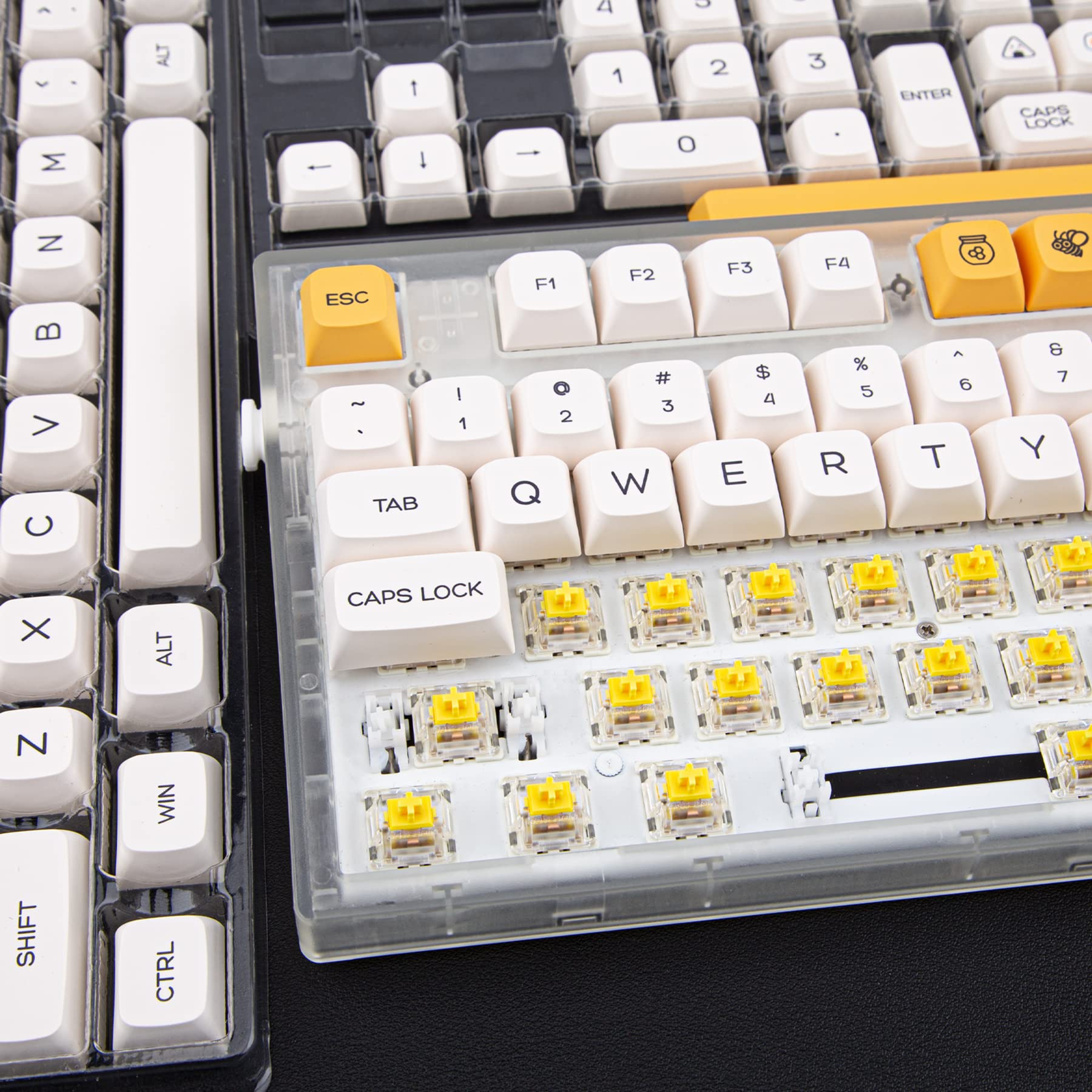 Custom Keycaps 173-key Keycap Kit Keyboard Keycaps Cherry Profile ABS Double Shot Keycaps for Kailh Box Cherry MX TTC Switches Mechanical Gaming Keyboard (Arctic)