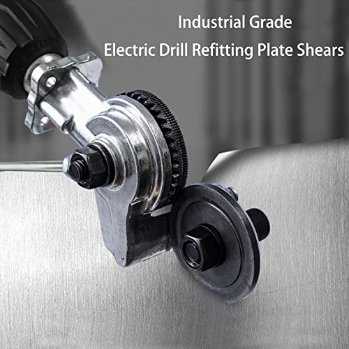 Electric Drill Shears Attachment Cutter Nibbler,Metal Nibbler Drill Attachment with Adapter, Electric Drill Shears, Metal Cutter Sheet Drill Attachment for Metal Cutting