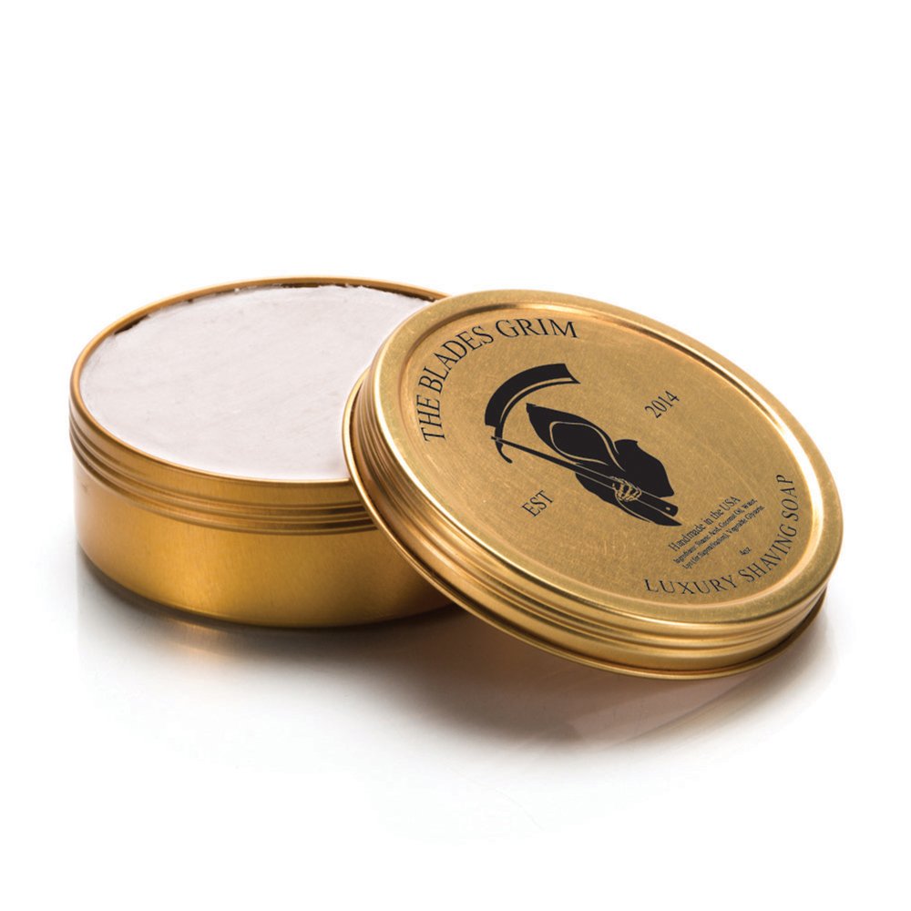 The Blades Grim โ Luxury Shave Soap, Handmade in the USA (Smolder, 4oz)