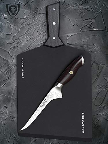 DALSTRONG Cutting & Serving Board - Black Wood-Fibre Cutting Board - Non-Slip Feet - The Infinity Series - G10 Handle - Obsidian Black - Medium Size (9" x 11")