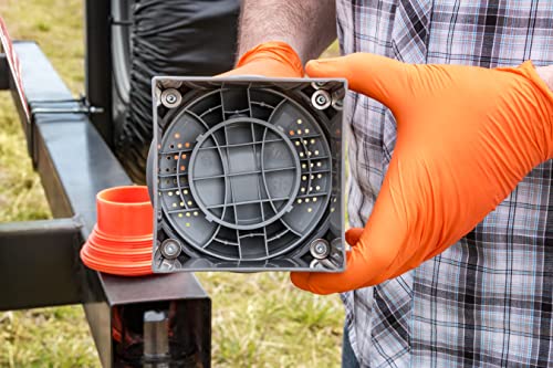 Camco RV Magnetic Bumper Cap | Allows for Convenient Storage of Your 4-in-1 Adapter During Travel | Features a Vented Cap for Air Flow While in Storage (40335), Gray