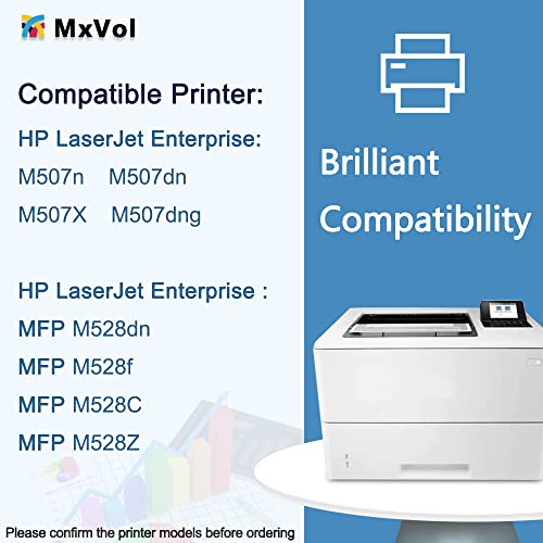 MxVol Compatible CF289X 89X Black Toner Cartridge (with CHIP) Replacement for HP 89X CF289X 89A CF289A for Enterprise M507n M507dn M507x MFP M528dn M528f M528c M528z Printer (10,000 Pages, 1-Pack)