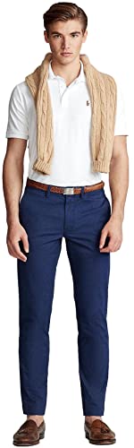 POLO RALPH LAUREN Men's Big and Tall Short Sleeve Pima Soft-Touch Polo Shirt (4XB, WhiteSigPny)