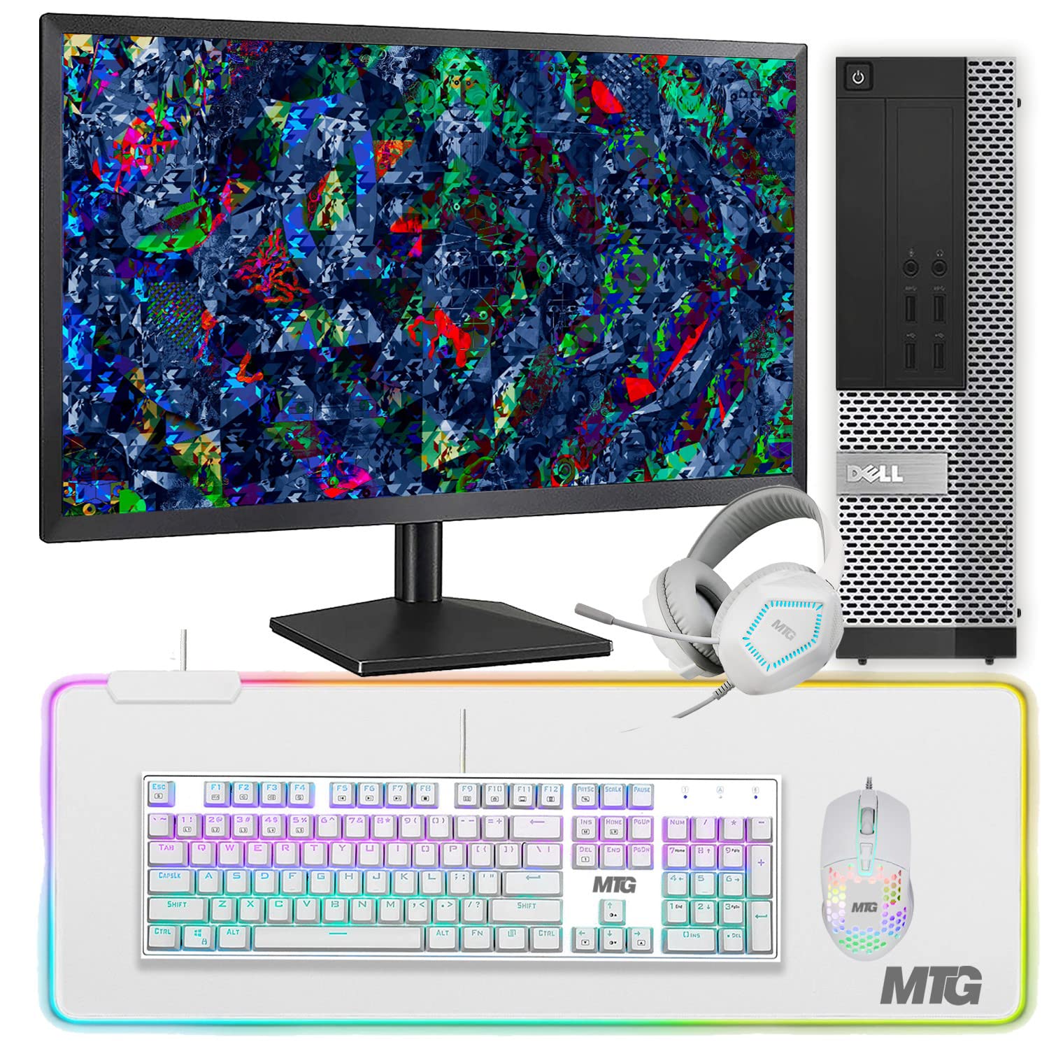 Dell OptiPlex Computer Desktop PC, Intel Core i5 3rd Gen 3.2 GHz, 16GB RAM, 2TB HDD, New MTG 22 inch LED Monitor (Brand Vary), MTG Gaming Kit, WiFi, Windows 10 Pro (Renewed)