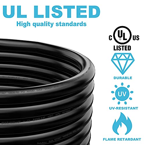 CircleCord 30 Amp 50 Feet RV Power Cord Twist Locking, Heavy Duty 10 Gauge 3 Wire STW Pure Copper Wire with Grip Handle, TT-30P to L5-30R with Cord Organizer for RV Trailer Campers
