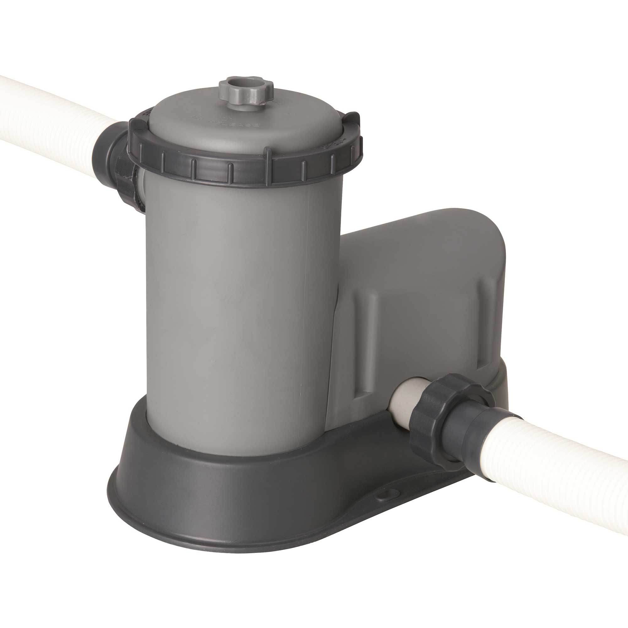 Bestway 15125 16ft x 48in Power Steel Round Frame Above Ground Pool Set & Pump