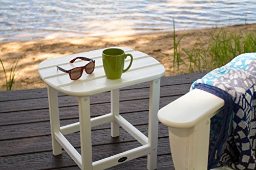 POLYWOOD R100WH Presidential Rocking Chair, White & SBT18WH South Beach 18" Outdoor Side Table, White