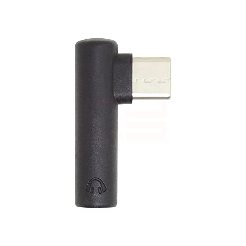 NFHK 5pcs/Set Type-C to 3.5mm Earphone Adapter 90 Degree Angled Type USB-C 3.1 Male to AUX Audio Female