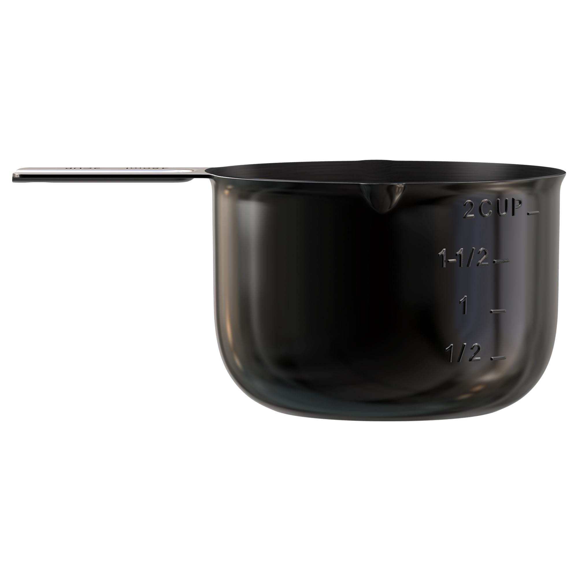 Color Up Premium 2 Cup Measuring Cup (480 ml) - Stainless Steel Black Finish, One-Piece Construction, Dishwasher Safe, Accurate for Wet & Dry Ingredients β One Single 2Cup