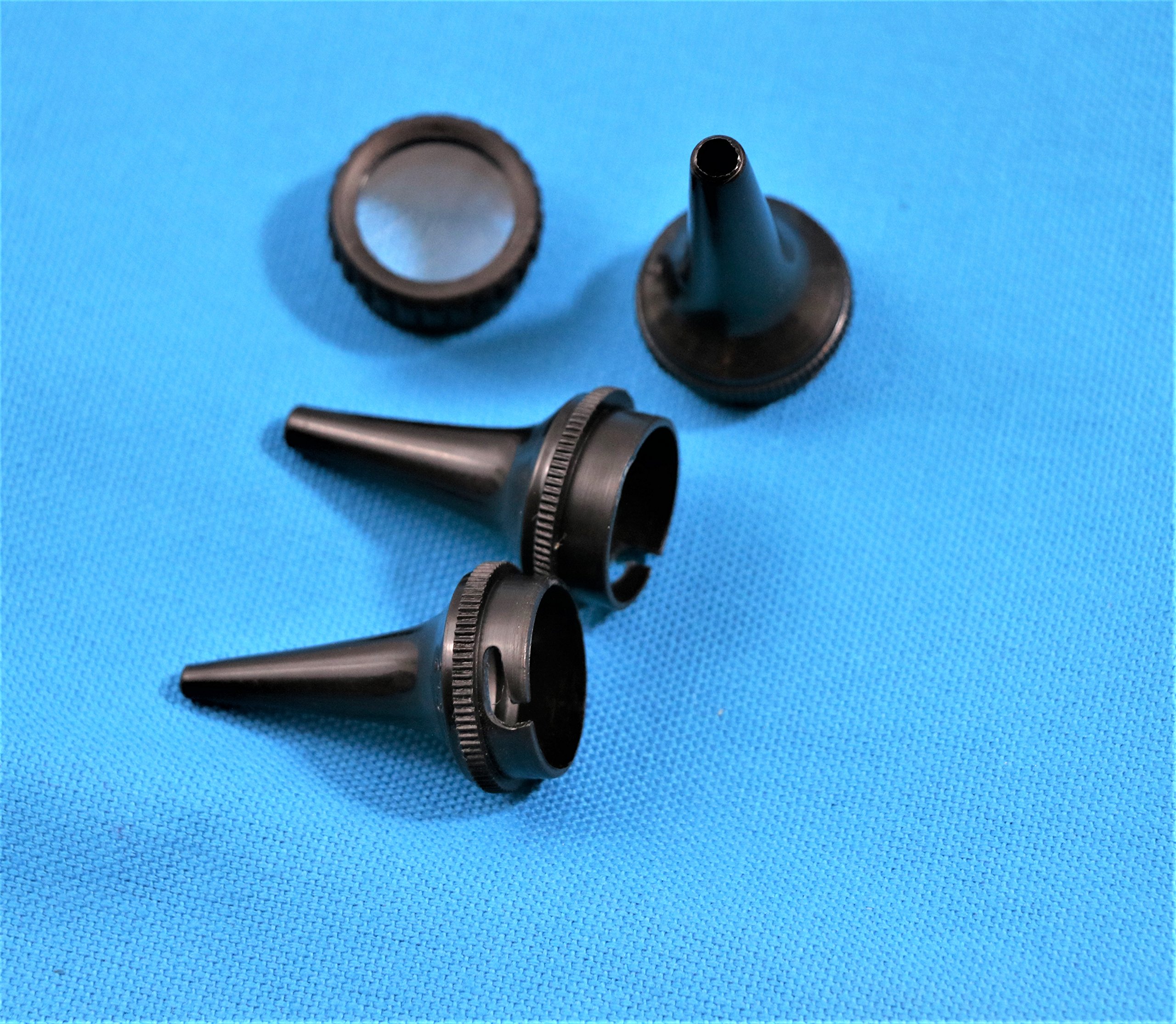 New Premium Grade Set of 3 Reusable Otoscope Specula ! 2.5MM 3.5MM& 4.5MM + 1 Free Lens
