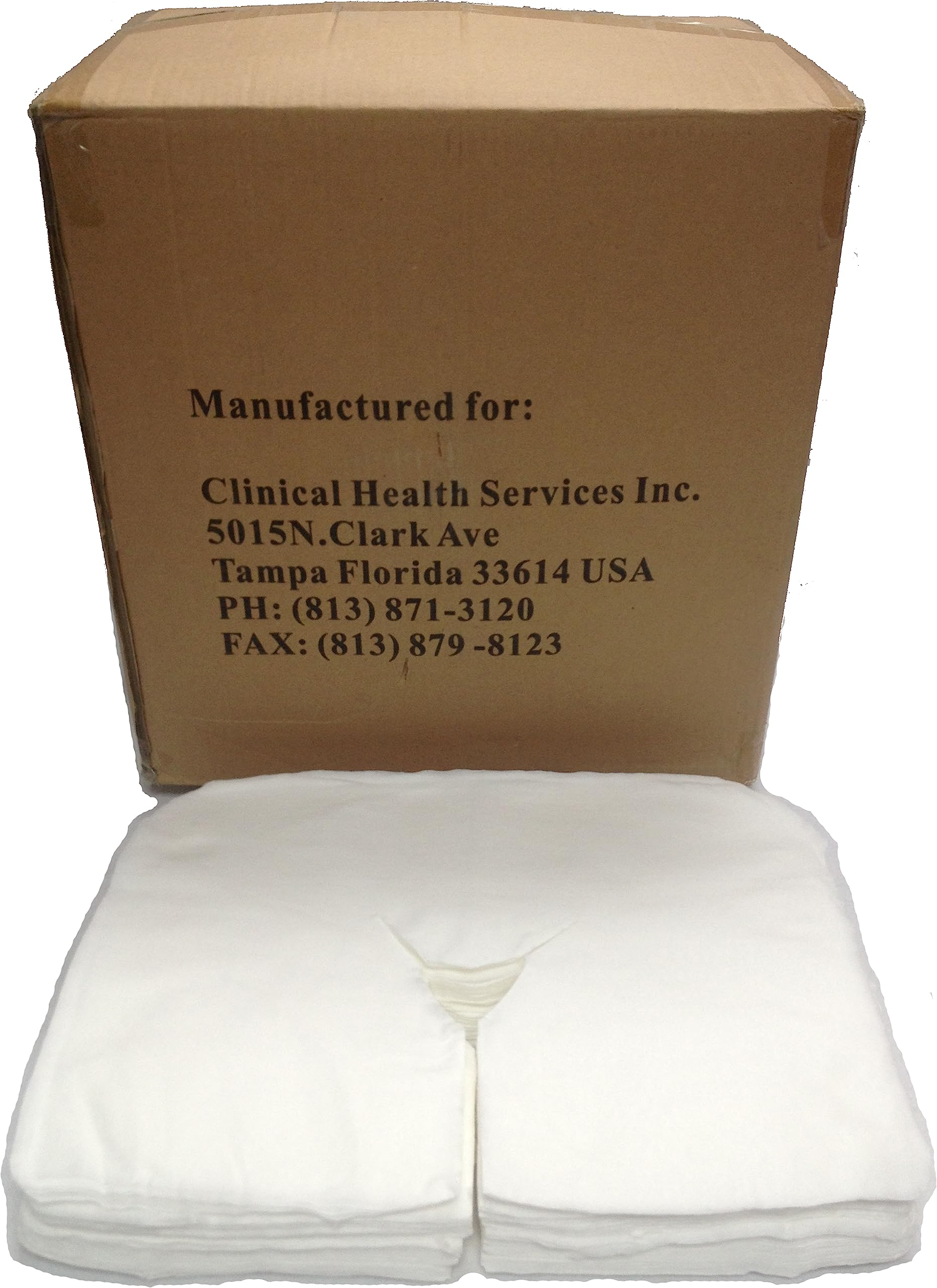 Therabuilt disposable headrest covers for massage tables, case of 1000 pcs. Full Size: 16 3/8" x 12"