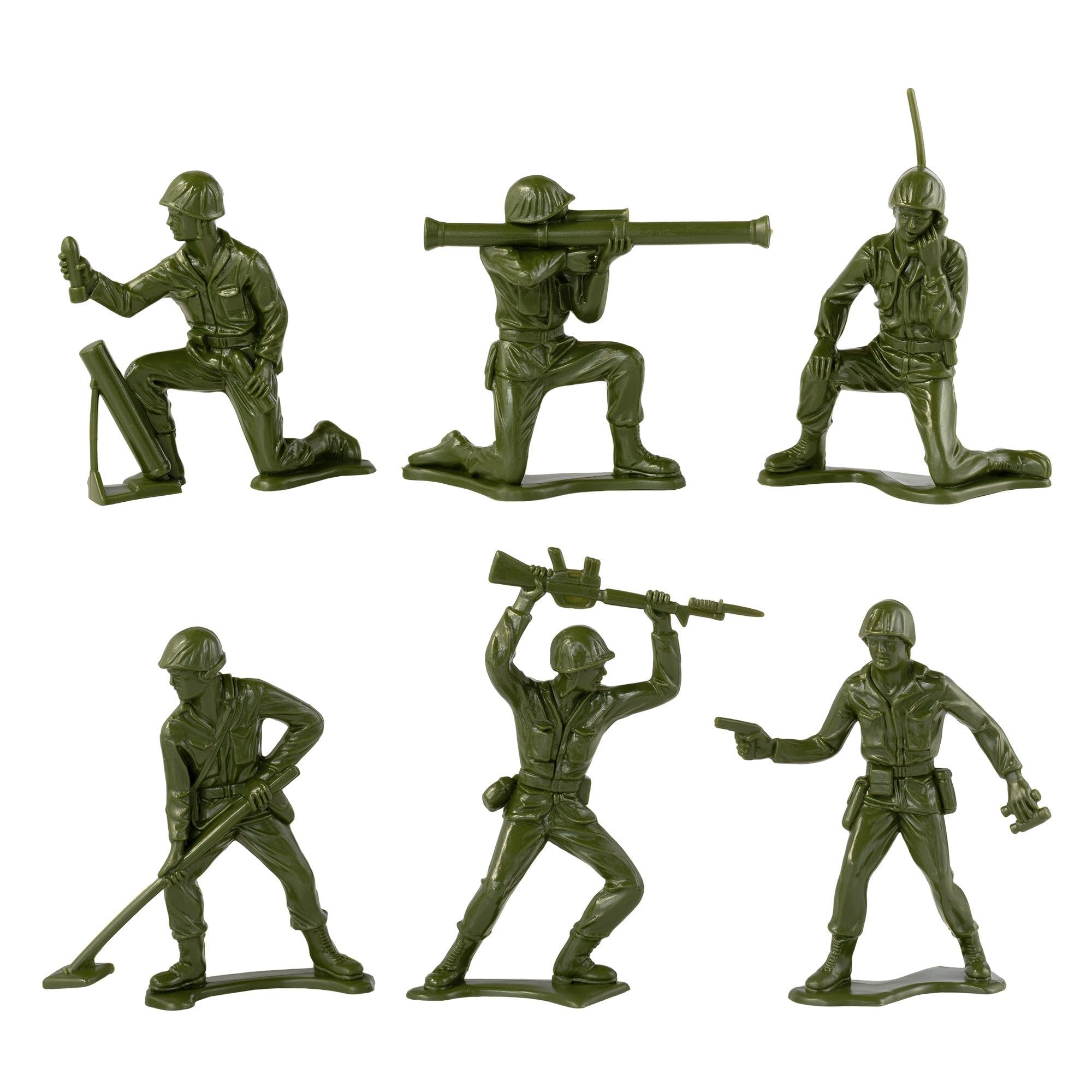 TimMee Big Military Dump Truck with 6pc Jumbo Army Men Olive Green - USA Made