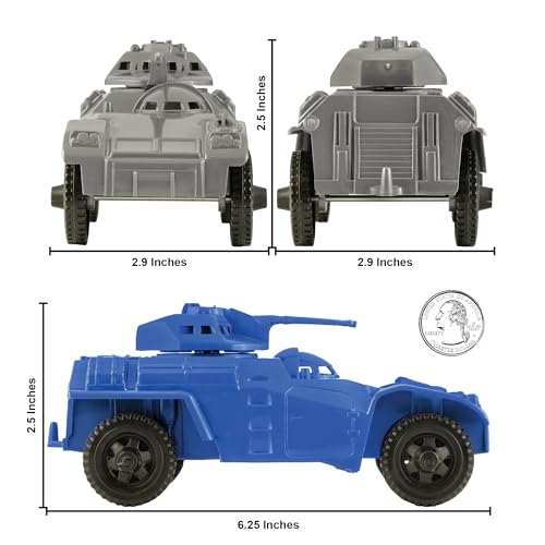 TimMee Recon Patrol Armored Cars - Plastic Army Men Scout Vehicles USA Made