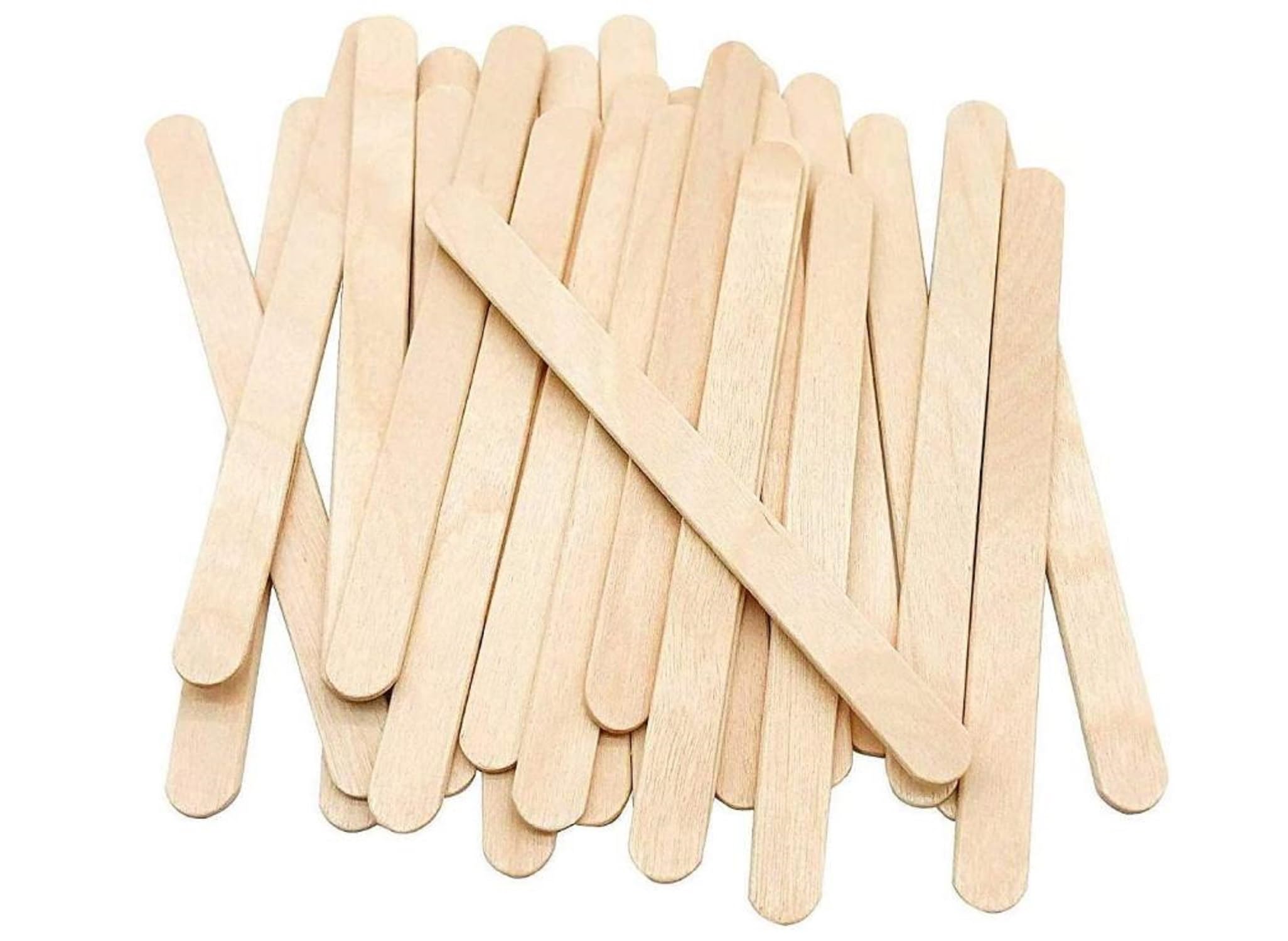 KTOJOY 100 Pcs Craft Sticks Ice Cream Sticks Natural Wood Popsicle Craft Sticks 4.5 inch Length Treat Sticks Ice Pop Sticks for DIY Crafts