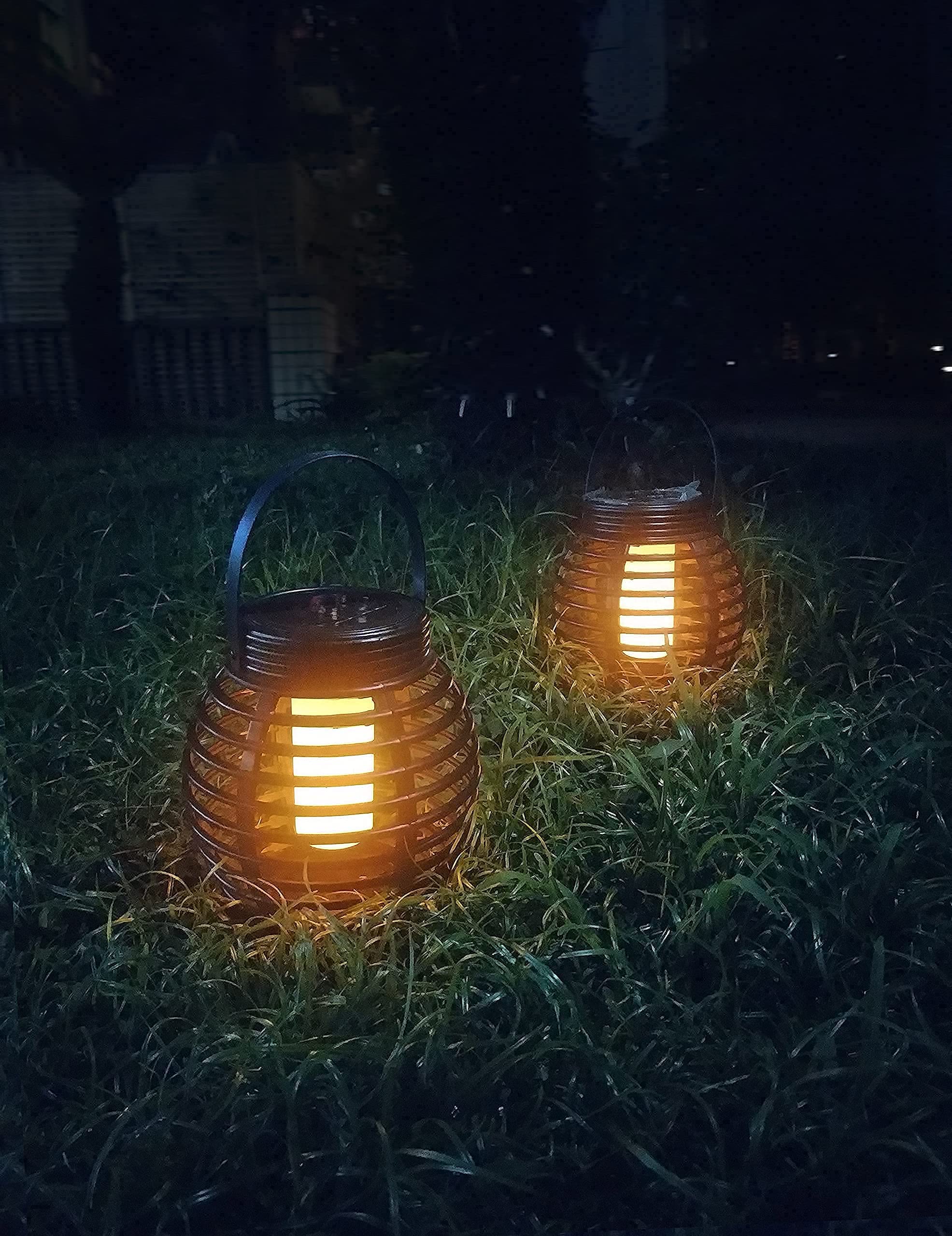 Solar Lights Outdoor Hanging Lantern Waterproof Outdoor Lights for Garden Patio Backyard Pathway and Tabletop Decoration Lamps Black (1 Pack)