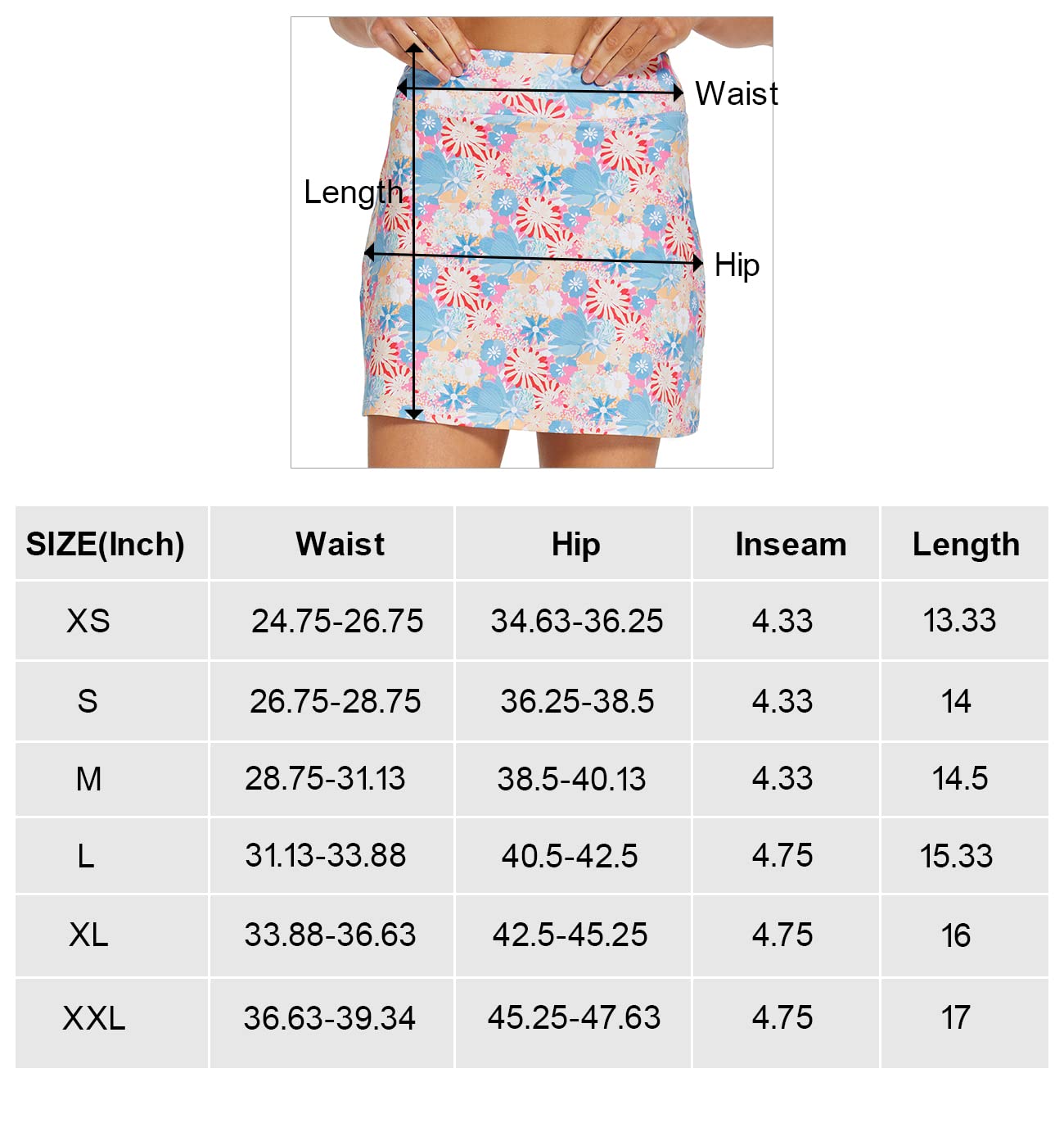 Cityoung Womens Athletic Pleated Golf Skirts with Pockets Tennis Skirt High Waisted with Shorts Running Workout Black L