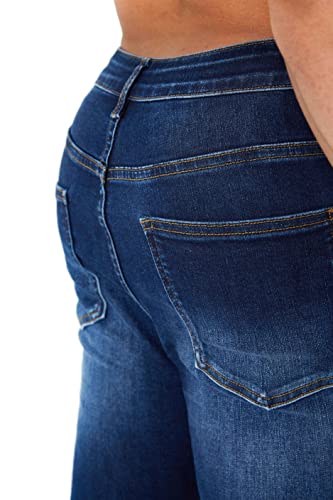 manverse&co Men's Super Skinny Athletic Fit Stretchy Soft Washed Premium Spray-on Fit Denim Jeans (Pls Go One Size Up)