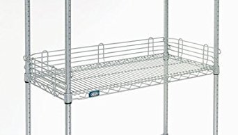 Nexel Wire Shelf Ledge, 36"W x 4"H, Chrome