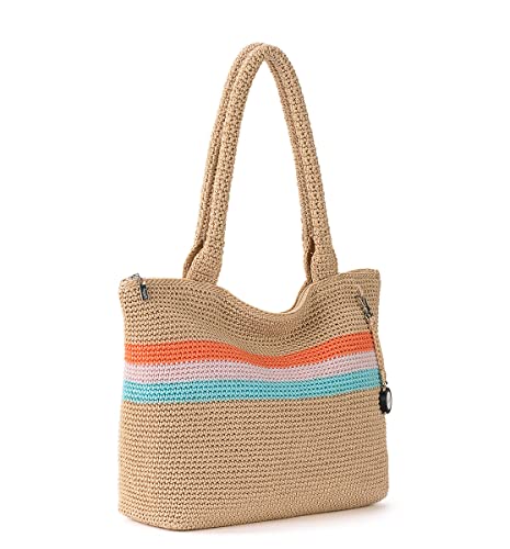 The Sak womens Classics Hand-crochet Carry-all Crafted Classics Hand Crochet Carry All, Apricot Block, One Size US