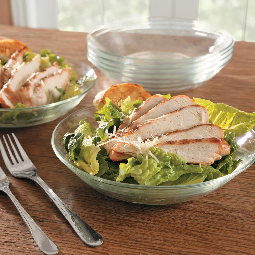 Duralex Made In France Lys 8 Inch Clear Calotte Plate, Set of 6