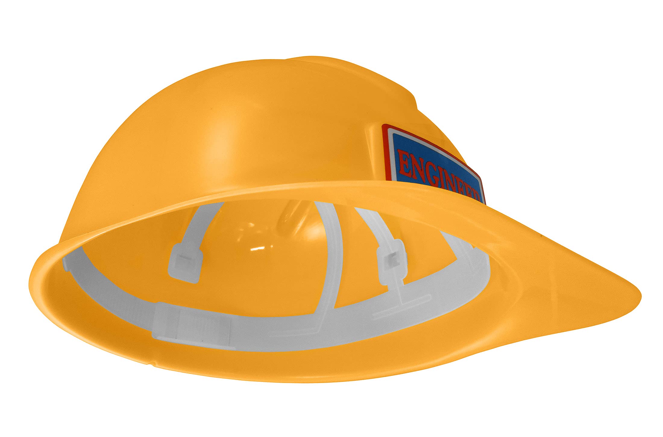 Nicky Bigs Novelties Adult Womens Plastic Novelty Construction Helmet Yellow Engineer Hard Hat Road Worker Costume Theme Prop