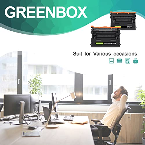 GREENBOX Compatible 37X High-Yield Toner Cartridge Replacement for HP 37X CF237X 37A CF237A for HP Enterprise M607 M608 M607n M607dn M608dn M609 MFP M631 M632 M633 Printer (25,000 Pages, 2 Black)