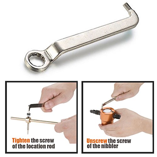 Dicfeos Double Head Sheet Metal Cutter, Versatile Nibbler Drill Attachment for Straight Curve and Circle Cutting, Maximum 14 Gauge Steel, Perfect for Home DIY and Car Repair