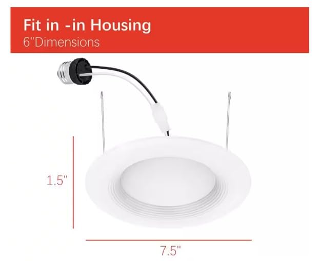 EcoSmart 5/6 in. Bright White Integrated LED Recessed Trim (4-Pack), NB01cA10FR1-309