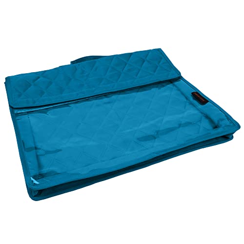 Yazzii Crafts Project Folder - Arts & Crafts Storage Bag Organizer - Portable & Multifunctional Crafts Storage Organizer for Sewing, Embroidering, Crocheting, Knitting & More Aqua