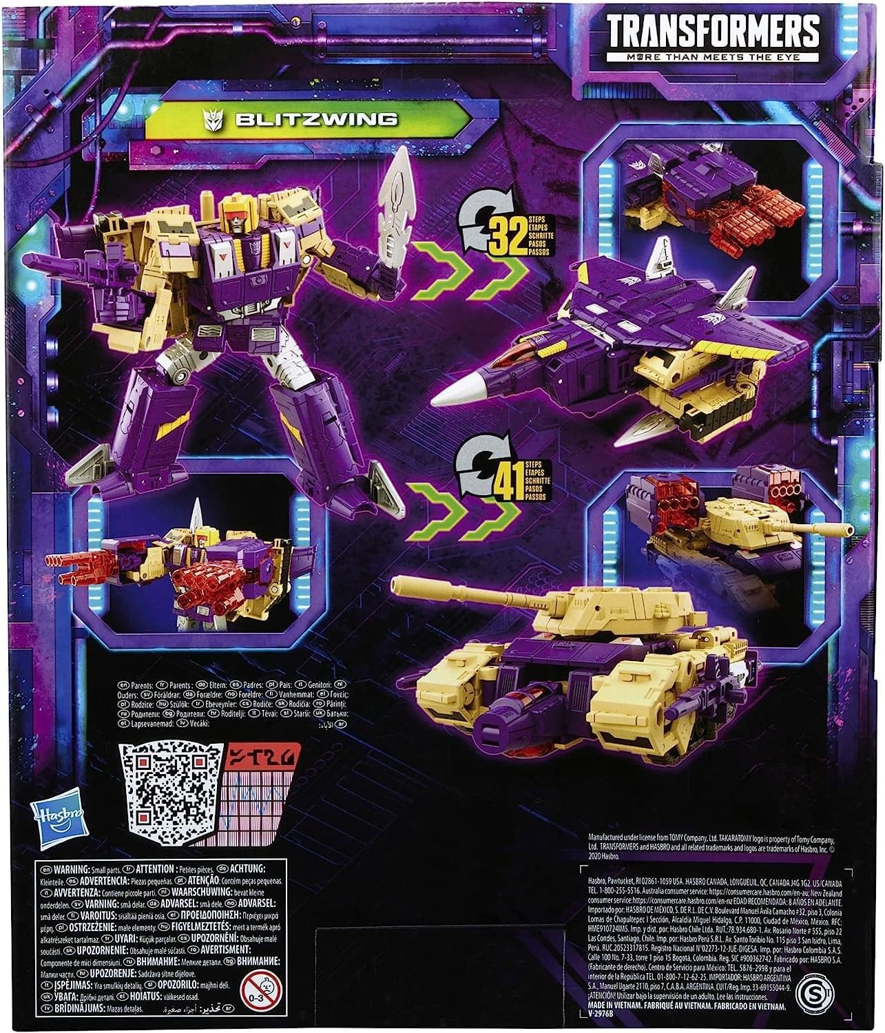 Transformers Toys Generations Legacy Series Leader Blitzwing Triple Changer Action Figure - Kids Ages 8 and Up, 7-inch