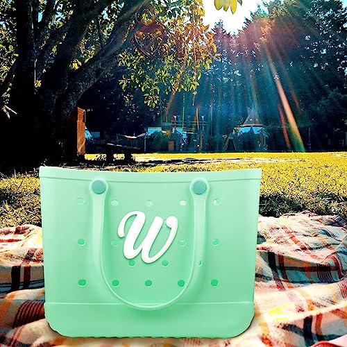 TOYMIS Decorative Lettering for Bogg Bag, Alphabet Letters Decor Letter Charms for Bogg Bag Accessories Alphabet 3D Letters for Personalizing Handbag DIY White (W)