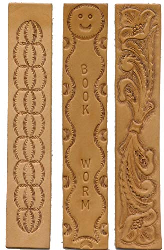 Realeather Crafts Leather Bookmarks, 7-Inch by 1.25-Inch, 8-Pack