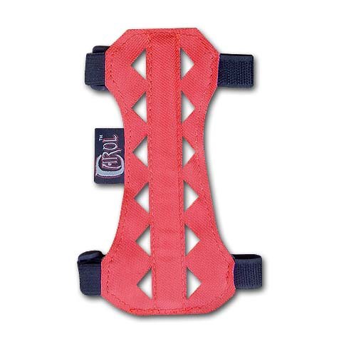 Carol Vented Target Archery Fabric ARM Guard (18cm Long x 7cm Wide) FAG224RED.