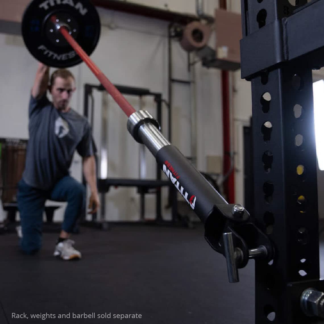 Titan Fitness Rack Mounted Landmine Attachment, Compatible with T2, T3, X3, Titan Series Power Racks, Includes Hole Mount Adapters, Fit 2" Olympic Bars