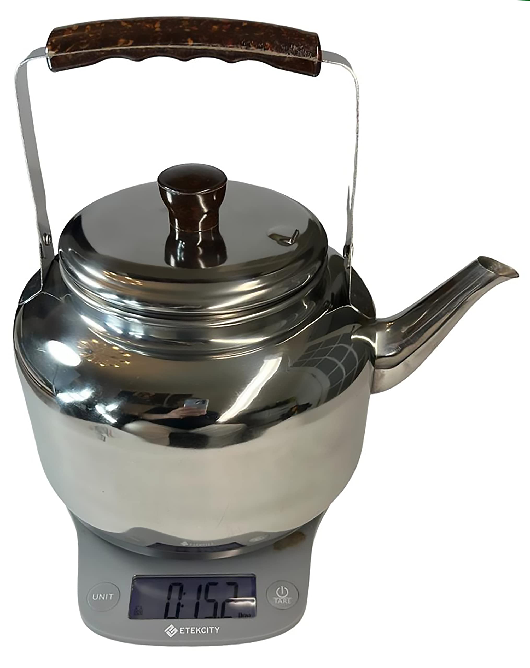 Chandler 3.12 Liter Tea Pot, Vintage Tea Kettle - 4mm Stainless Steel Pot - Hard to Dent | Ergonomic Handle with a Cool Grip | Portable Tea Kettle For Camping (Silver Colour, 3.12 L)