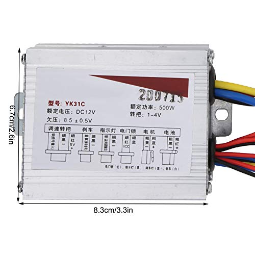 Dilwe Throttle Grip, 12V 500W Speed Controller Throttle Grip Set Accessory for Electric Bicycle Scooter E Bike