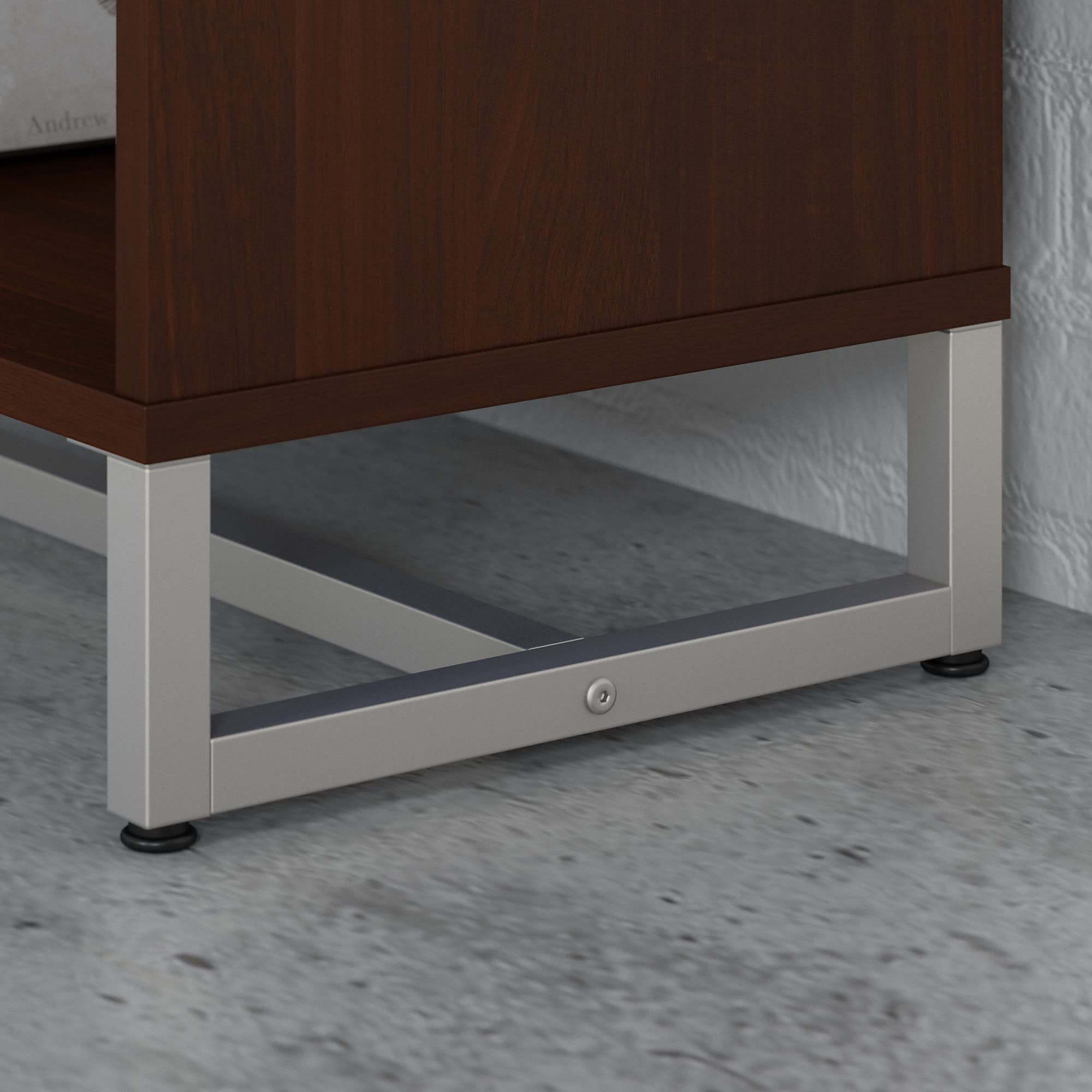 Bush Business Furniture Method 2 Shelf Bookcase Cabinet in Century Walnut