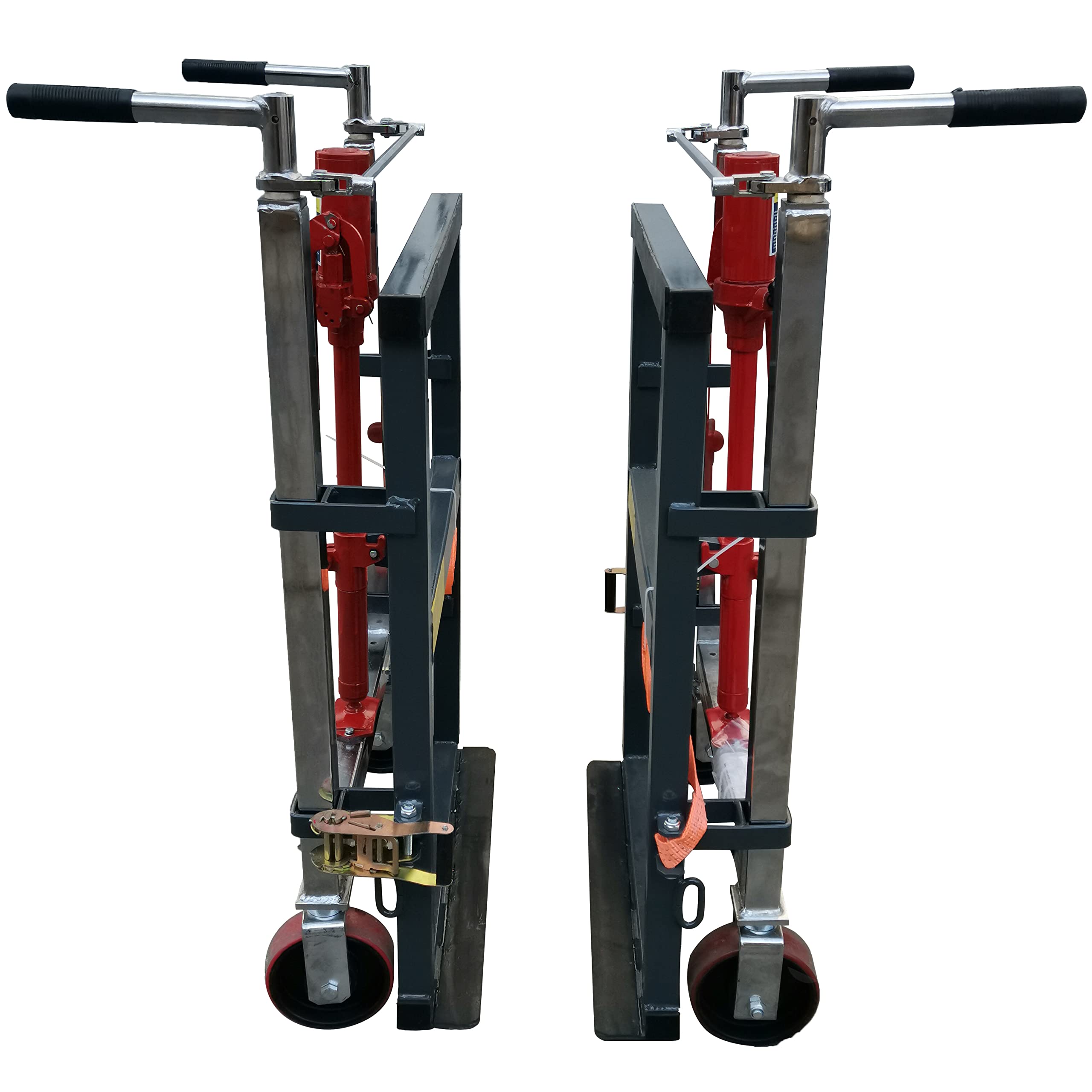 Hydraulic Furniture Mover Equipment Mover Crate Mover (Set of 2),Heavy Duty Moving Dolly, 3960 lbs Capacity, Pake Handling Tools (Regular Handle)