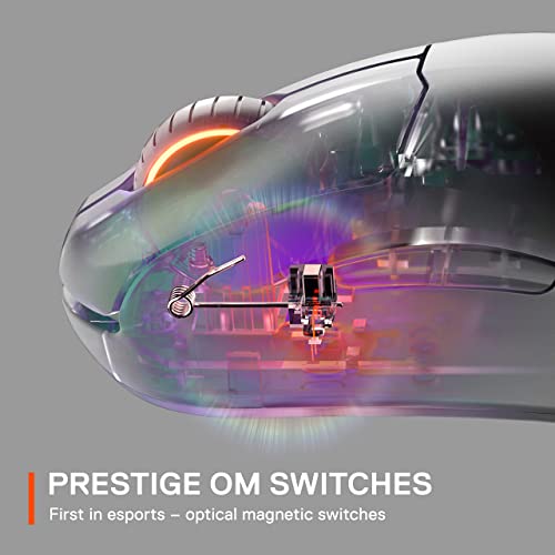 SteelSeries Prime Mini Wireless FPS Gaming Mouse – 100 Hour Battery – USB-C – 18,000 CPI TrueMove Air Optical Sensor – 5 Programmable Buttons – Magnetic Optical Switches – Mini Form Factor (Renewed)