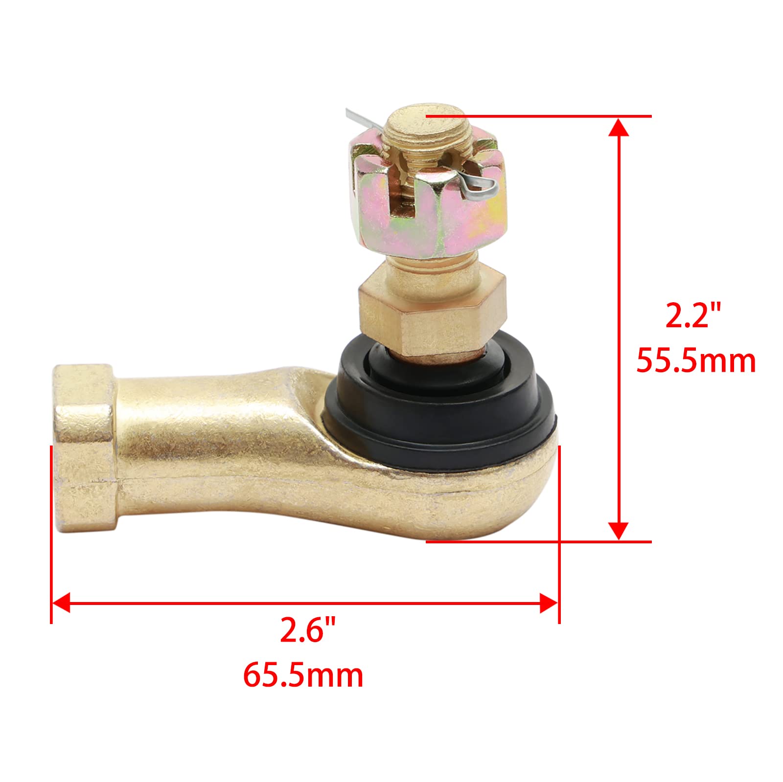 Tie Rod End Kit, Compatible With 2000-2012 Yamaha Big Bear 400, 2003-2006 Kodiak 400/450, 07-12 Grizzly 350/400 / 450, 04-06 Bruin 350, 06-10 Wolverine 350/450 Ball Joint Set ATV UTV Accessories