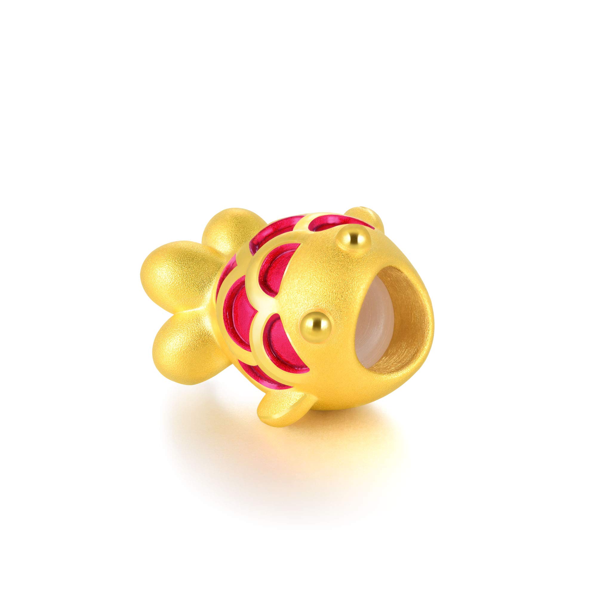 CHOW SANG SANG 999 24K Solid Gold Goldfish Charm Bracelet for Women 91505C