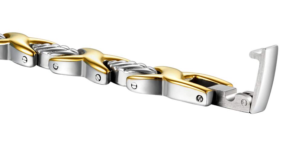 chaninely Titanium Magnetic Bracelets for Women Elegant Steel Bracelets Adjustable