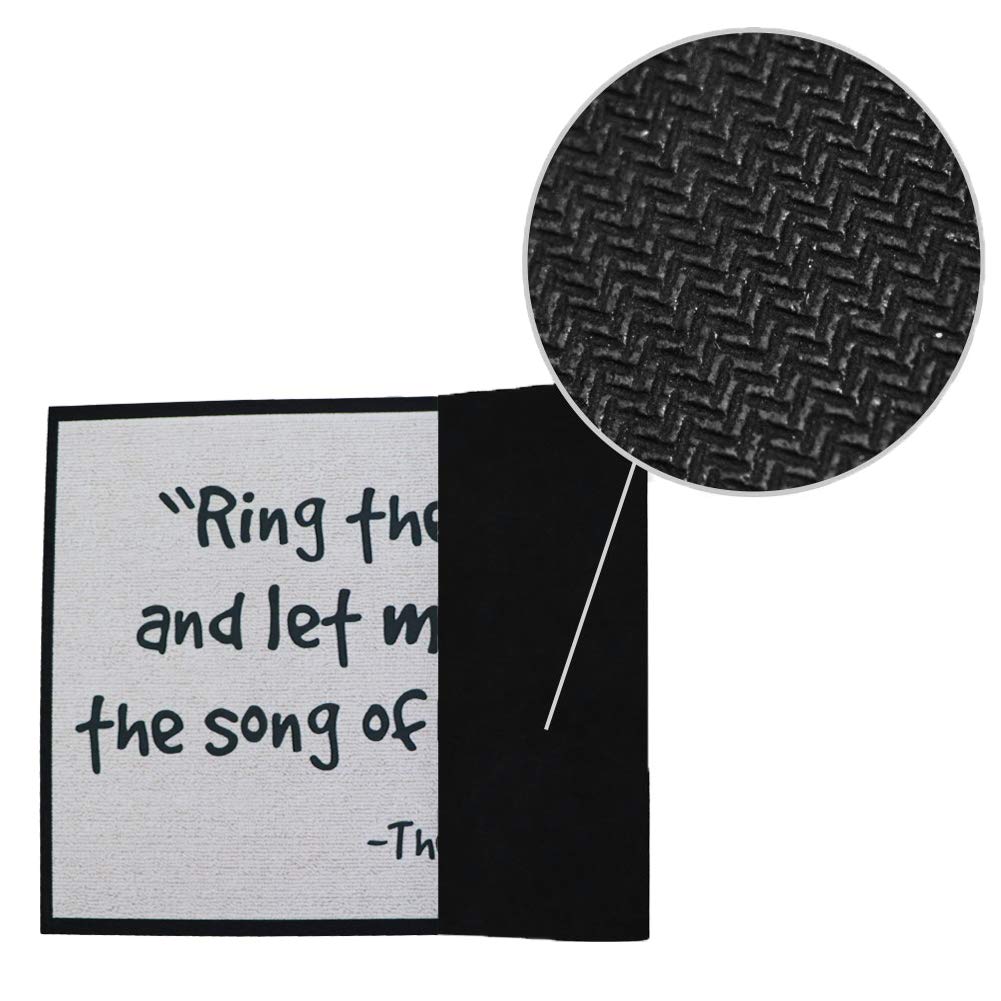 NYDECOR Front Door Mat Outdoor Indoor Enter Funny Doormat Outside Large Rubber Thin Non Slip Carpets for Bedroom Kitchen Patio Garden, 2' x 3'(The Dog)