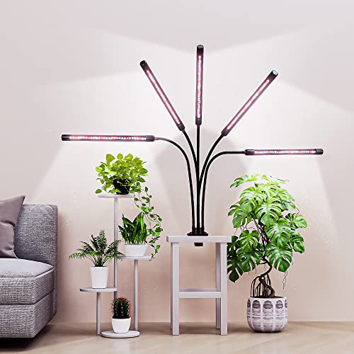 Grow Lights for Indoor Plants, DICCEAO 150W LEDs Grow Light for Seed Starting with Full Spectrum, 3/9/12H Timer, 10 Dimmable Levels, 3 Switch Modes