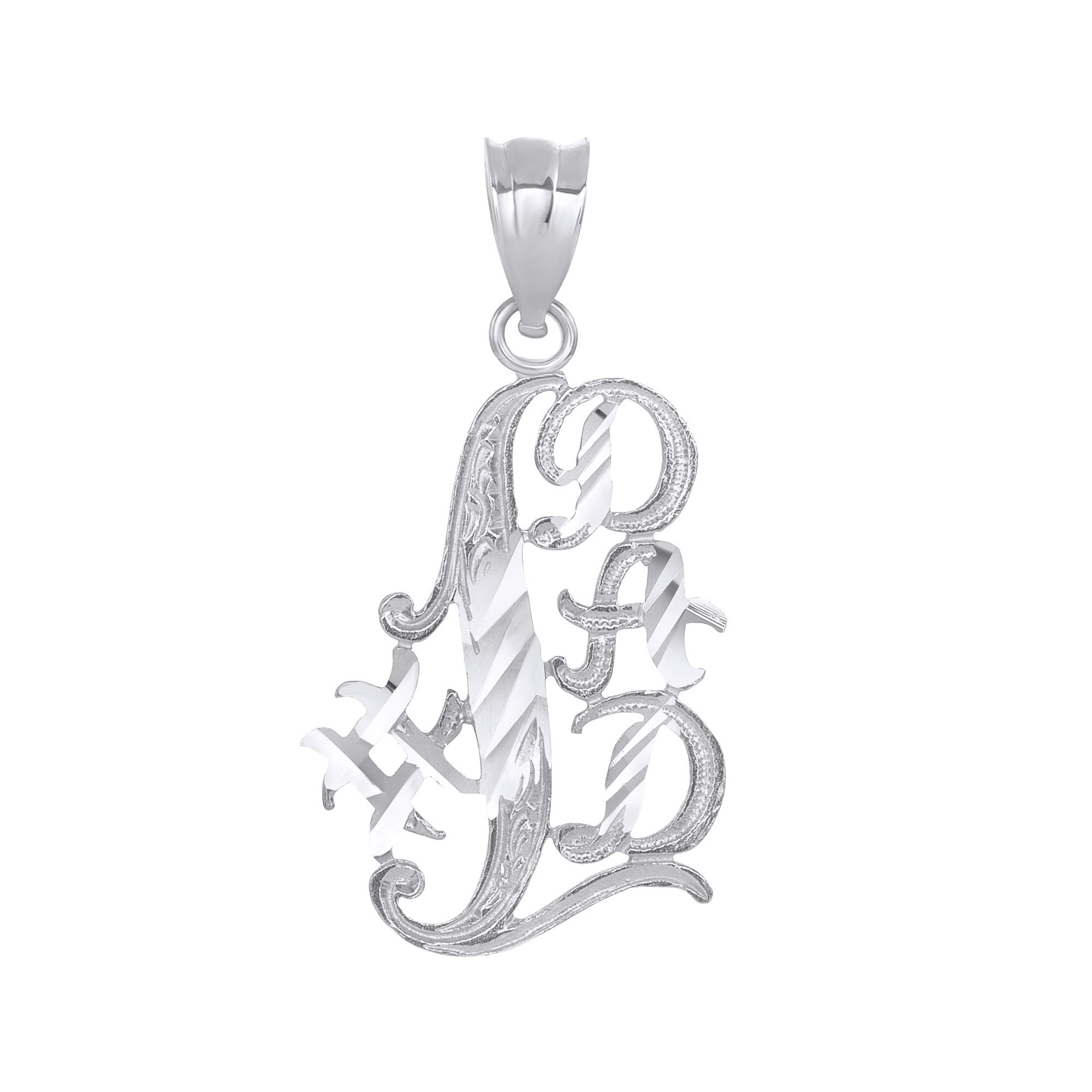 CaliRoseJewelry Sterling Silver #1 Dad Best Dad Handmade Keychain Charm Pendant for Father