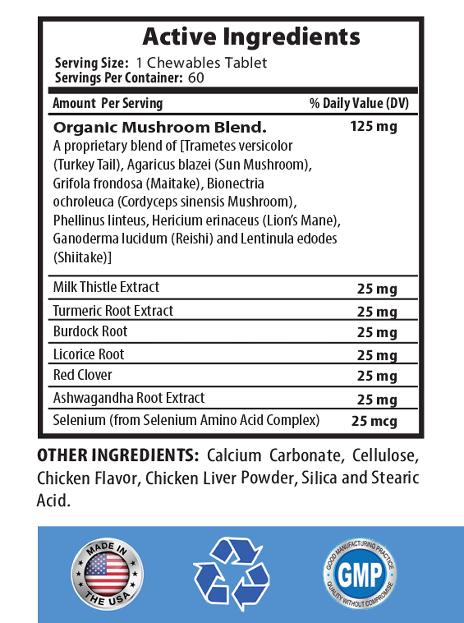 I LOVE MY PETS LLC cat Liver Support - CAT Immune Support - Booster - Healthy Supplement - cat Mushroom Supplement - 60 Treats (1 Bottle)